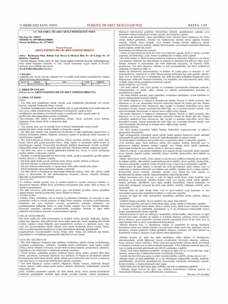 TİCARET SİCİL GAZETESİ | PDF