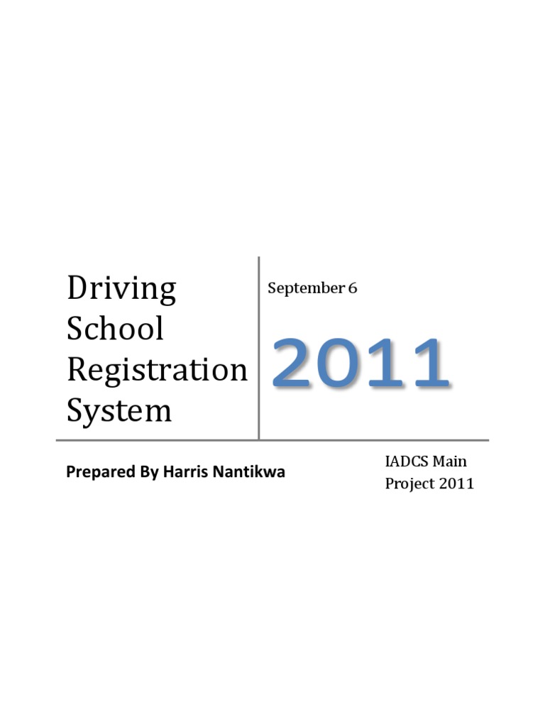 Main Project Proposal-Driving School Management Information System ...