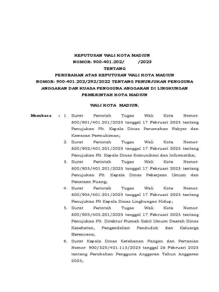 Sk-Pa-2023 Perubahan Pertama - Revisi Hukum | PDF