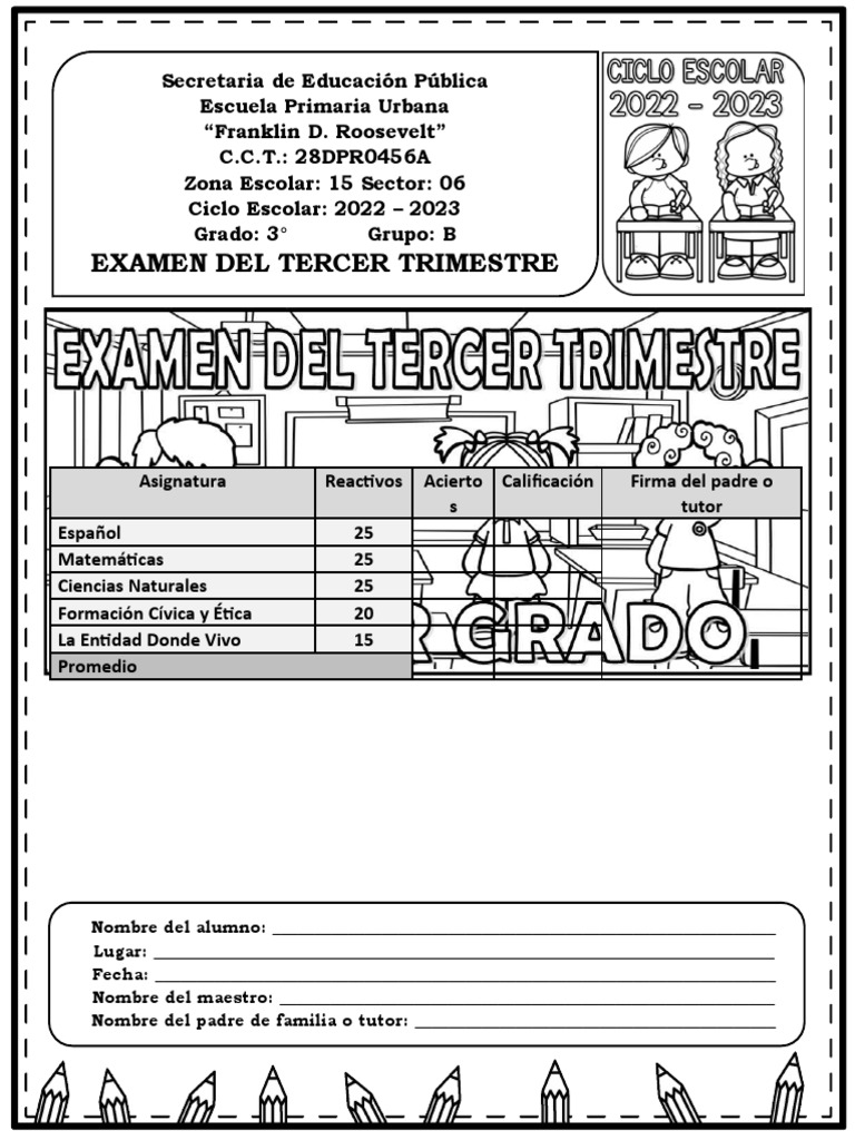 Examen 3er Grado 3er Trimestre | PDF | Luna | Imán