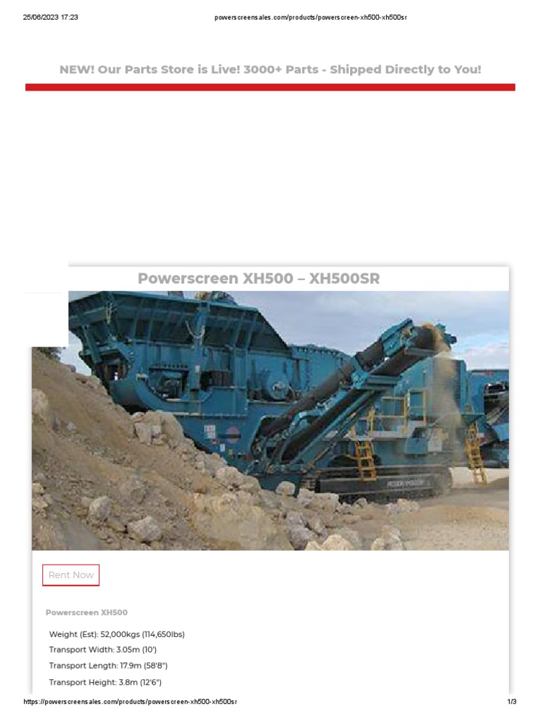 Products Powerscreen-Xh500-Xh500sr | PDF | Information Technology | Computer Law