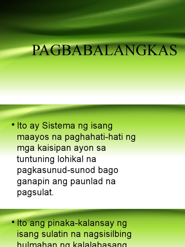 Pagbabalangkas | PDF