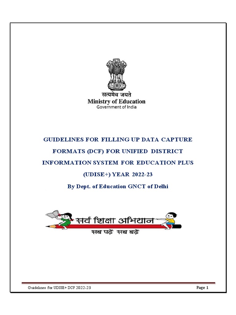 UDISEGuidelines 202223 | PDF | Schools | Teachers