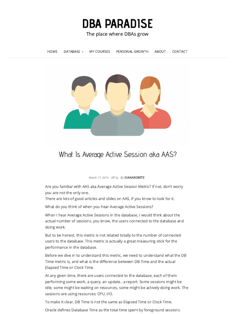 What Is Average Active Session Aka AAS - DBA Paradise | PDF | Databases | Central Processing Unit