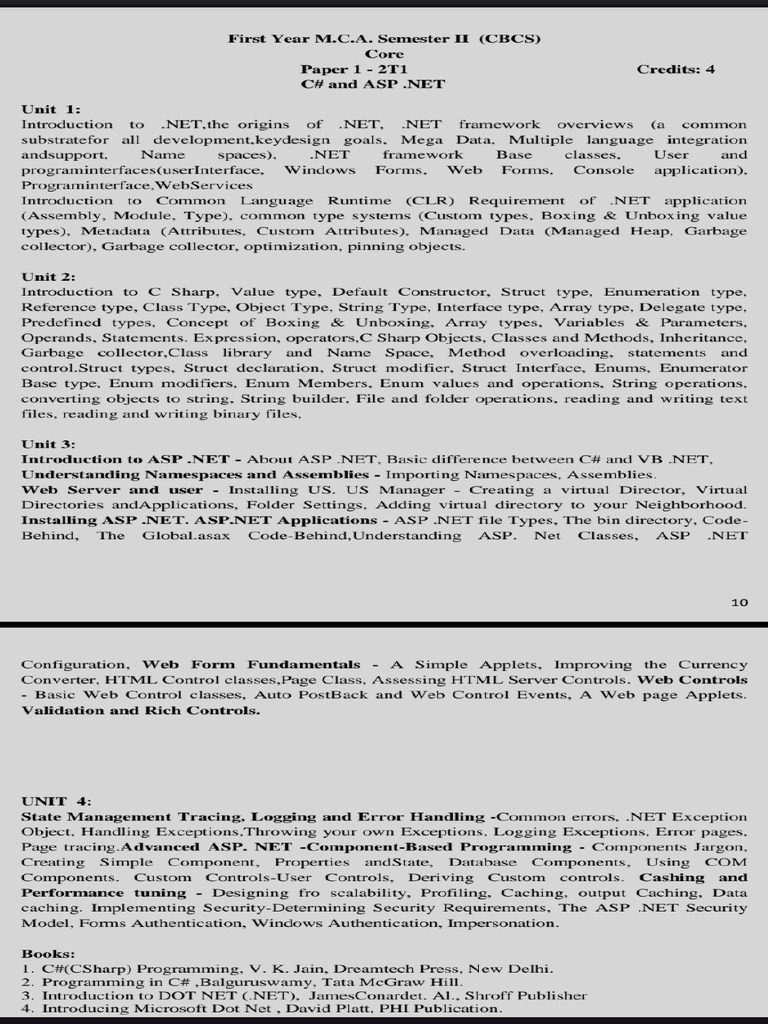 Mca 2nd Sem Syllabus | PDF