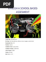 English Sba Oral Presentation | PDF | Language Arts & Discipline