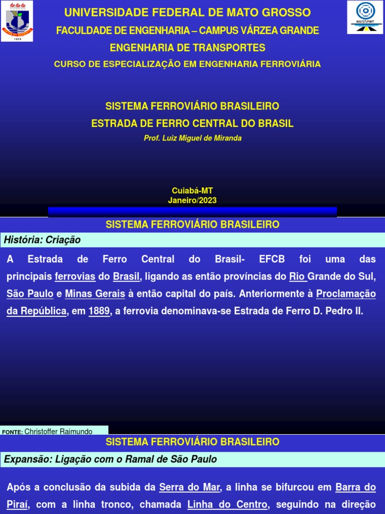 Apresentacao_15__Sistema_Ferroviario_Brasileiro__EFCB | PDF ...