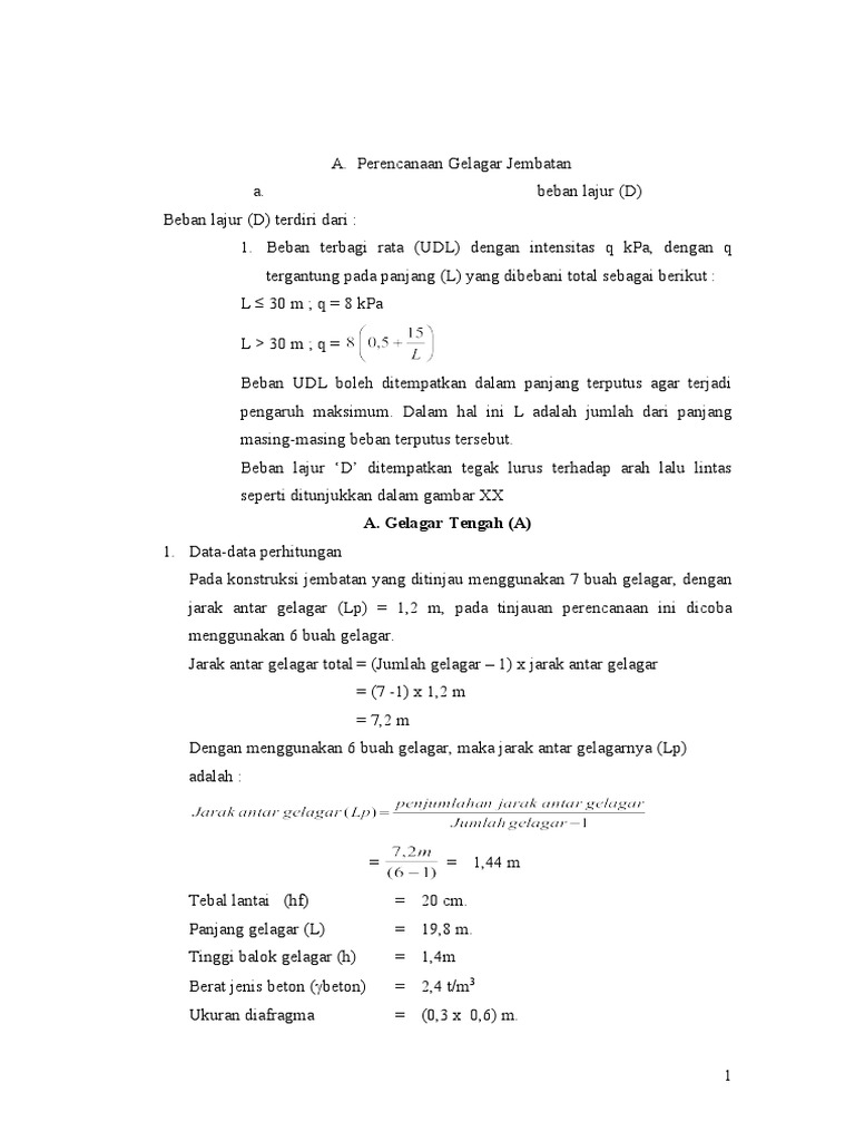 Perencanaan Gelagar Jembatan BMS | PDF | Sains & Matematika