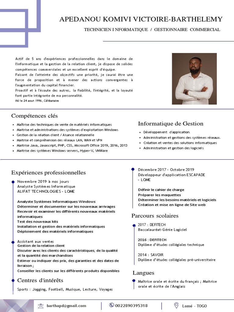 Curriculum Vitae Canada | PDF | Informatique | Application