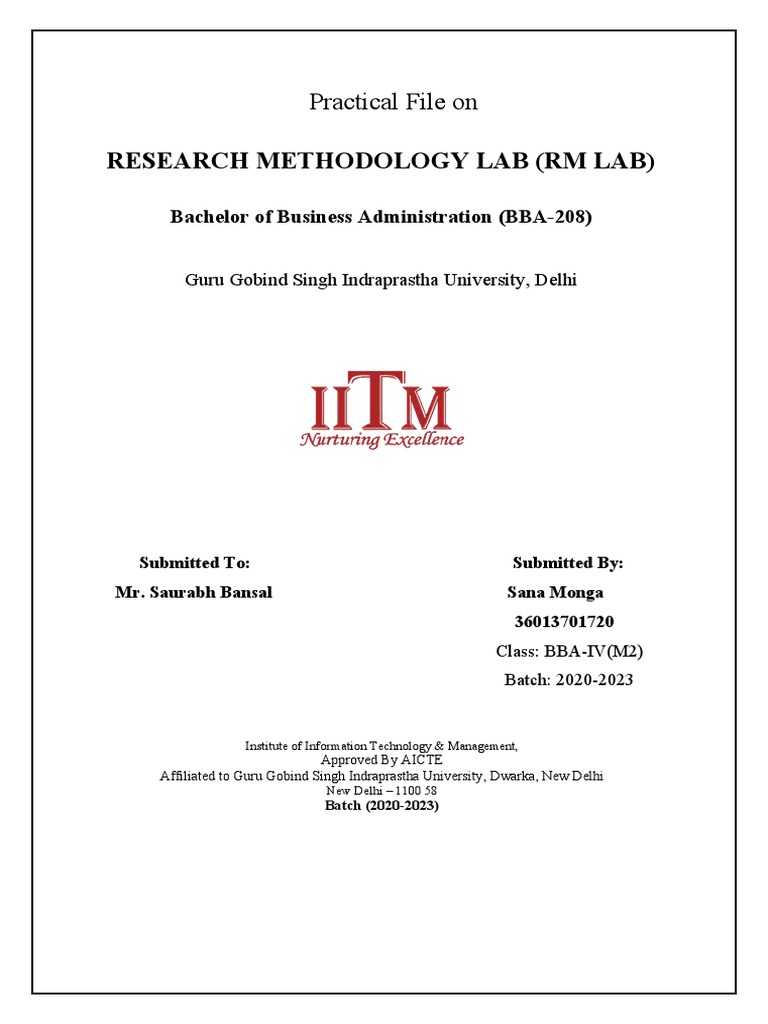 RM Lab File - Sana Monga | PDF | Spss | Data Analysis