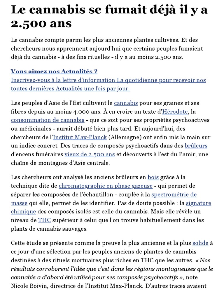 Cannabis | PDF | Cannabis | Tétrahydrocannabinol
