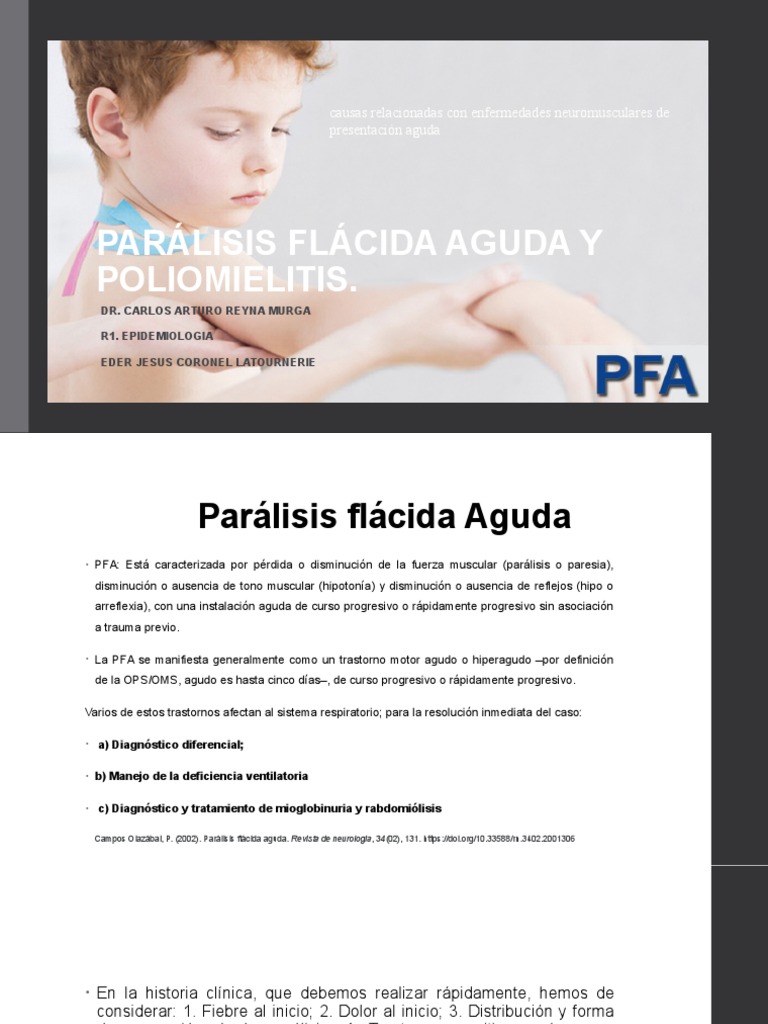 Parálisis Flácida Aguda y Poliomielitis | PDF | Enfermedades y ...