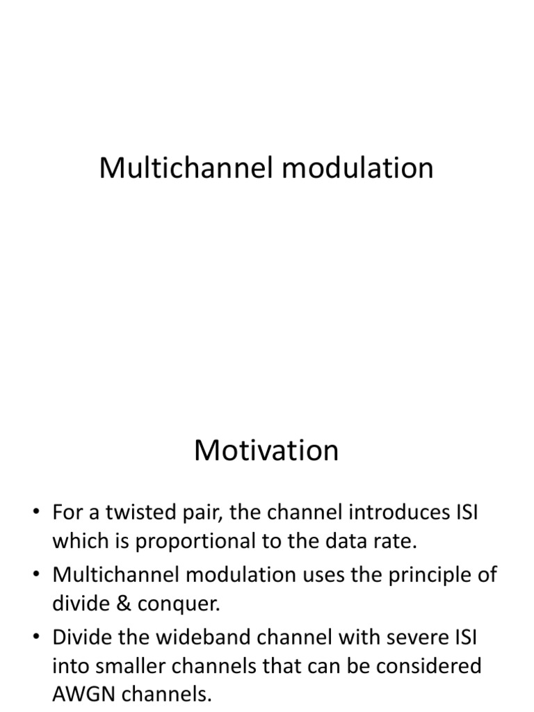 Multichannel Modulation | PDF | Modulation | Algorithms