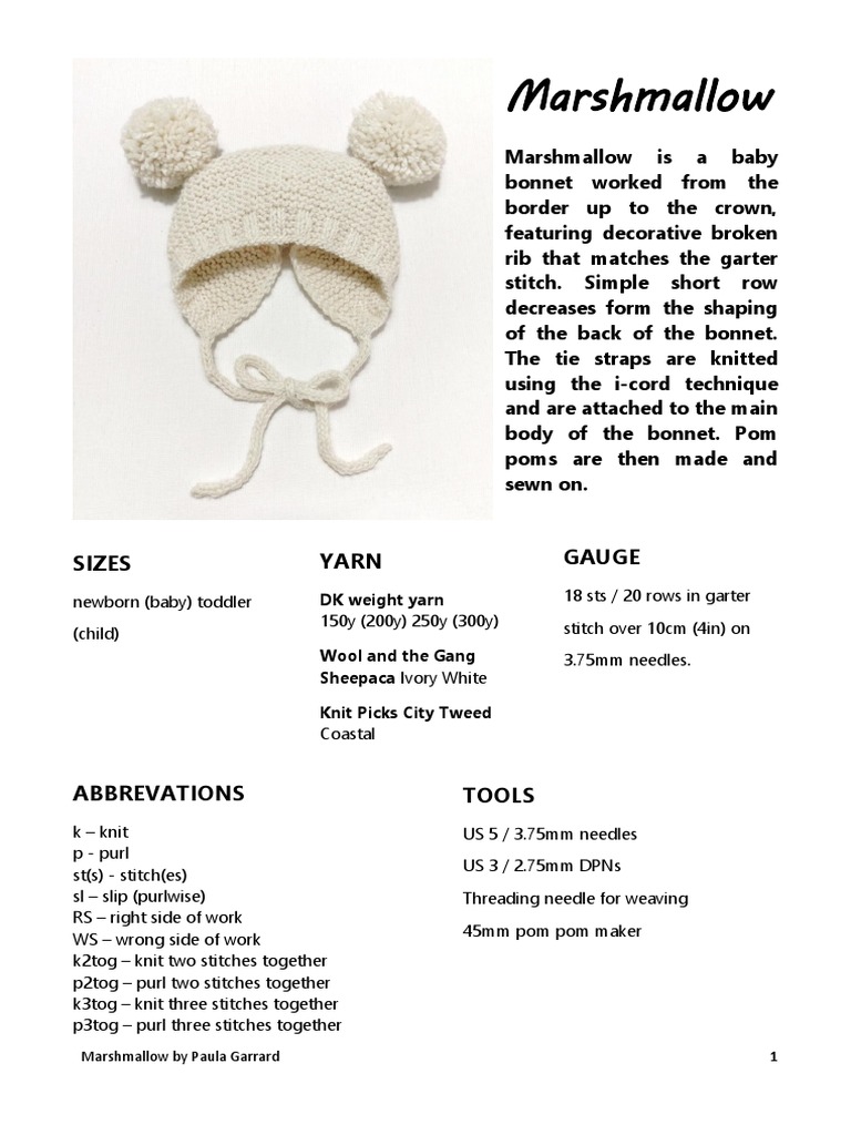Marshmallow | PDF | Knitting | Folk Art