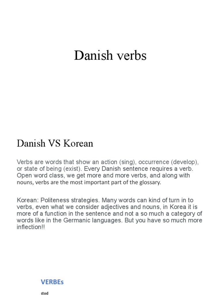 9 Verbs | PDF | Verb | English Language