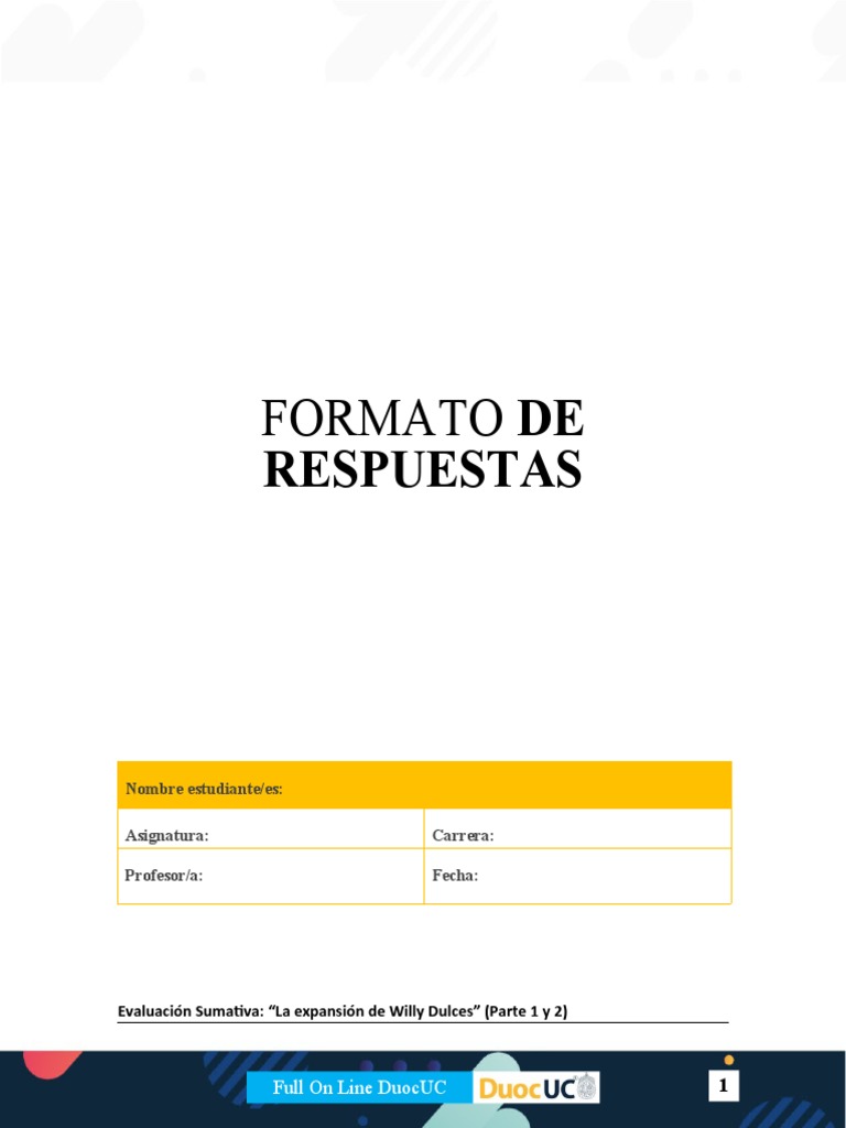 Formato de Respuesta | PDF | Marketing | Modelo de negocio