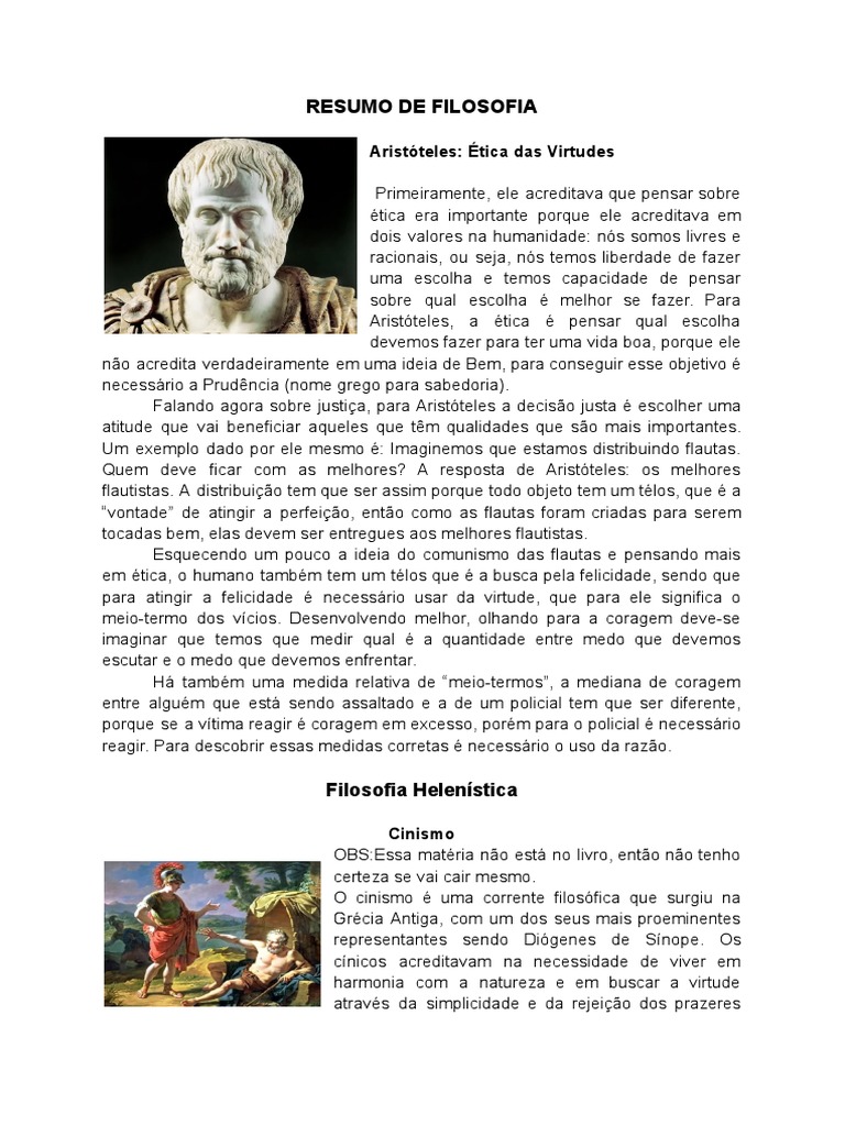 Resumo Filosofia P2 | PDF | Tomás de Aquino | Deus