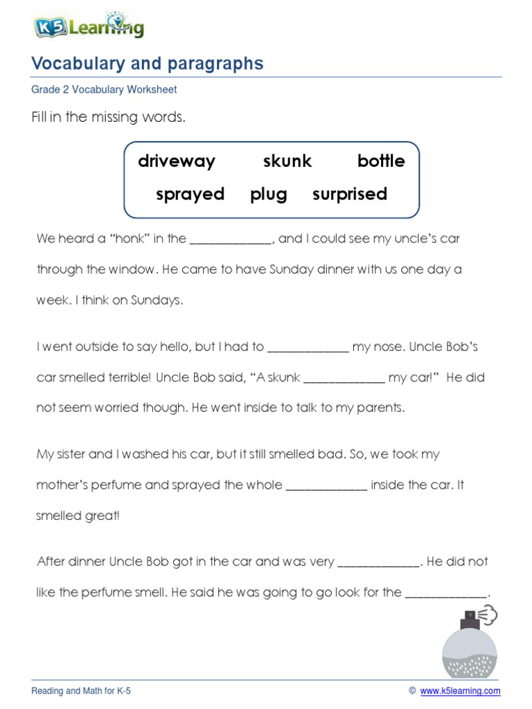 Grade 2 Paragraph Words 2 | PDF