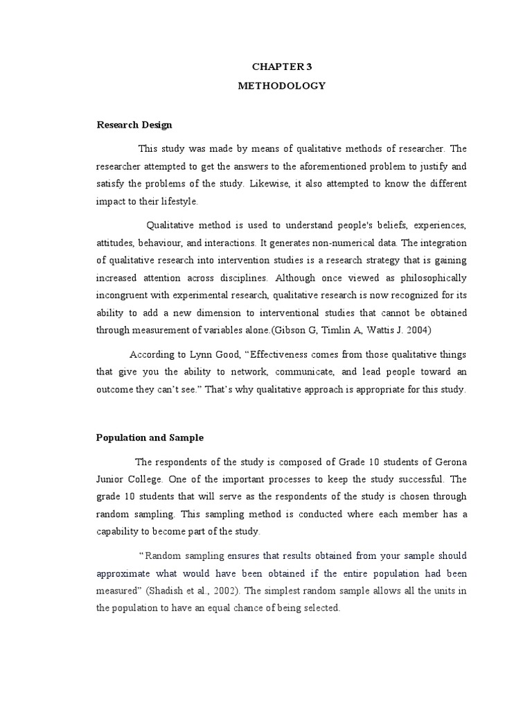 Chapter 3 (Quali) | Download Free PDF | Qualitative Research | Sampling ...