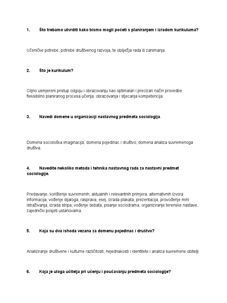 Ispit - Pitanja | PDF