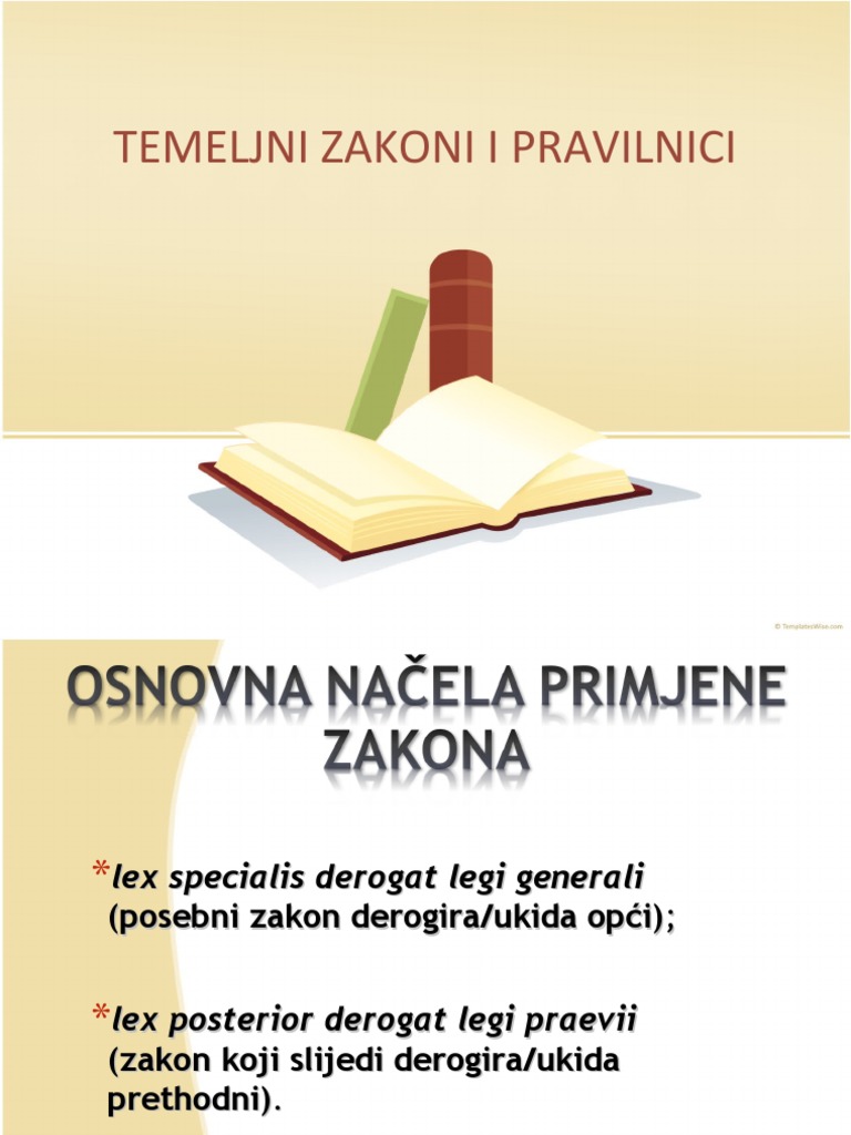 Temeljni Zakoni I Pravilnici | PDF