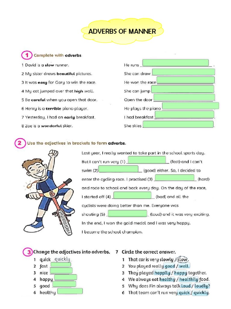 ADVERBS OF MANNER | PDF