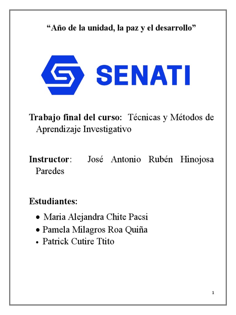 Proyecto Final en Grupo de Tecnicas y Metodos de Aprendizaje Investigativo | PDF | Autoestima ...