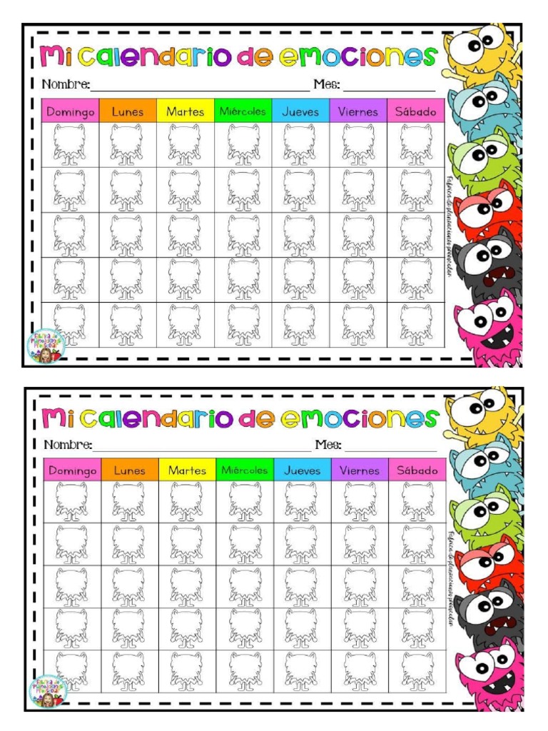 Calendario de Emociones | PDF
