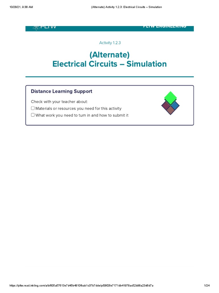 (Alternate) Activity 1.2.3_ Electrical Circuits – Simulation | PDF ...