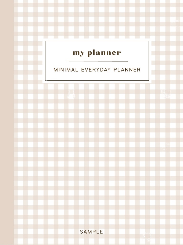 Sample the Minimalist Everyday Planner | PDF