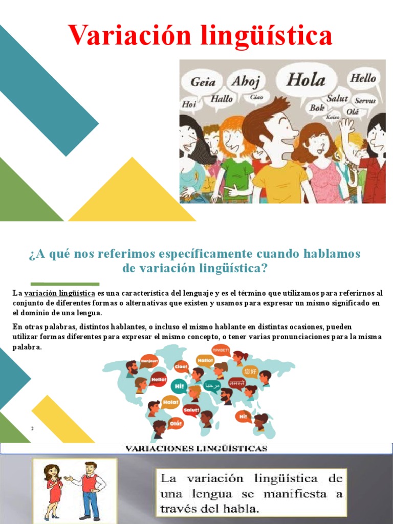 Variación lingüística: Definición y Tipos | PDF | Artes del Lenguaje y ...