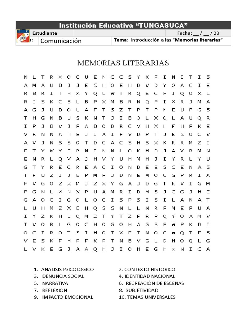 Memorias Literarias Características Pdf Las Emociones Sicología