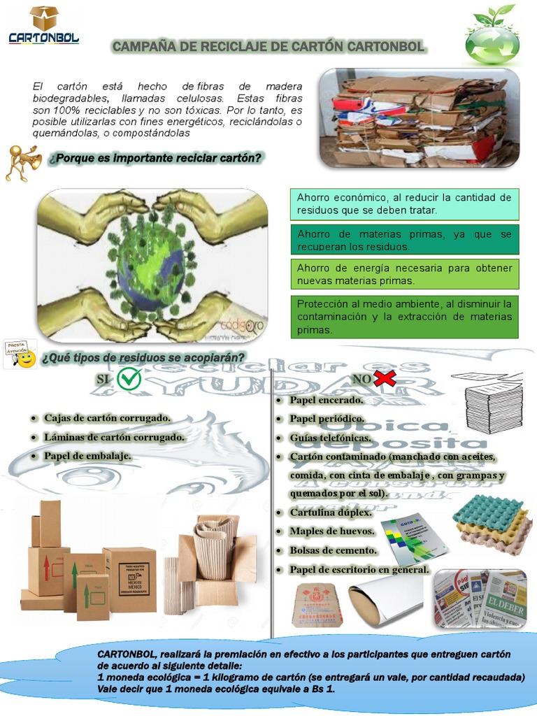 Campaña de Reciclaje de Cartón Cartonbol | PDF