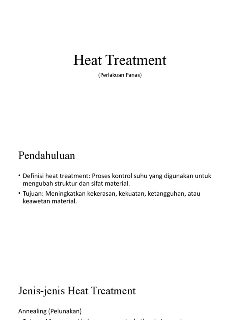 Proses dan Jenis Heat Treatment | PDF
