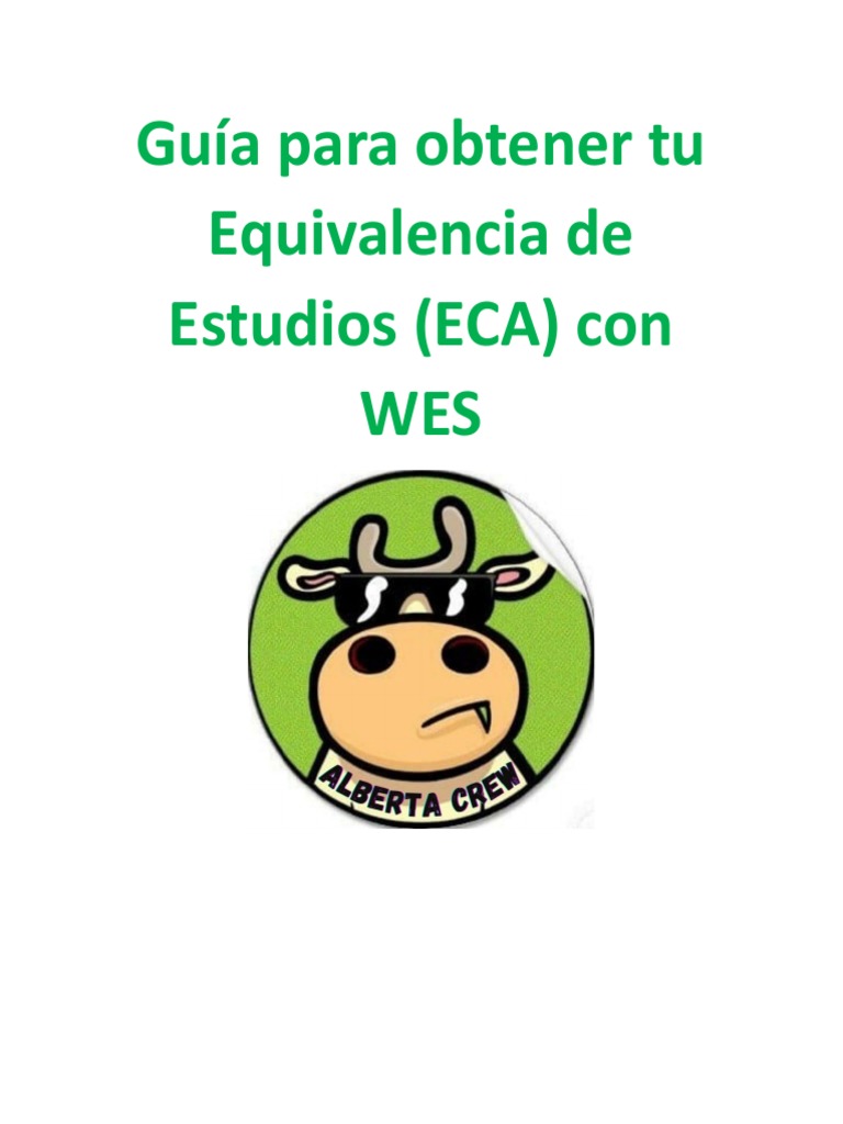 Guía_de_Equivalencia_de_Estudios_ECA_con_WES_Alberta_Crew | PDF