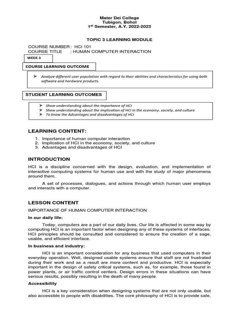 Human-Computer Interaction Insights | PDF | Human–Computer Interaction ...