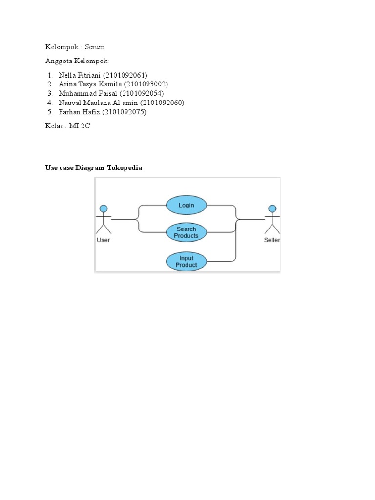 Use Case Diagram dan Deskripsi Tokopedia | PDF | Bisnis | Pengelolaan ...