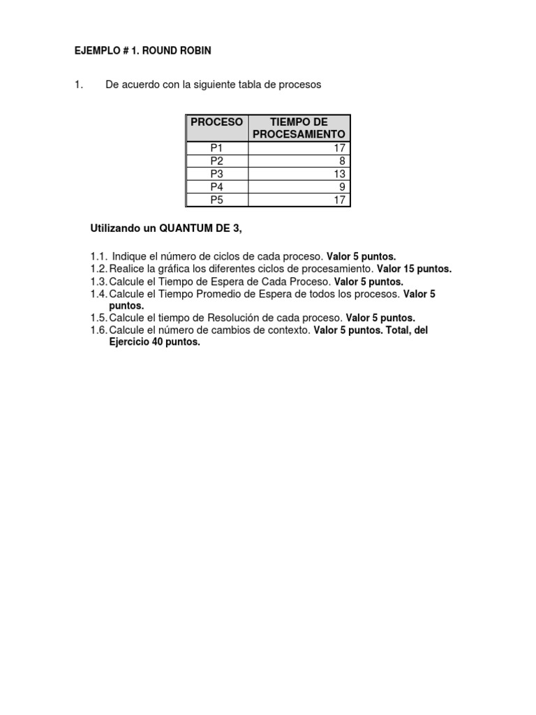 Practica 5 - Round Robin | PDF