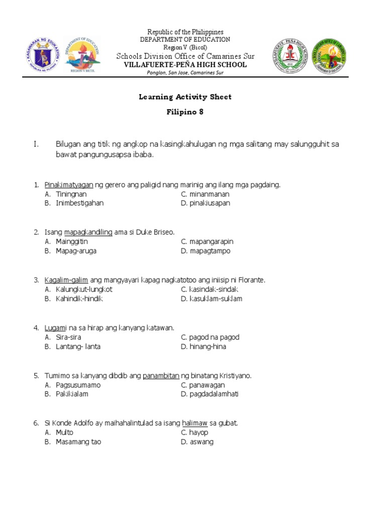 LAS Week2 g8 Fil | PDF