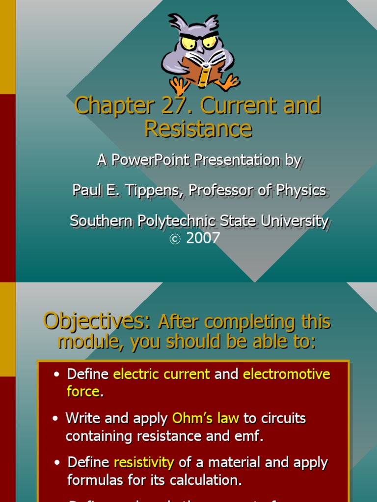 Current and Resistance in Physics | PDF | Electrical Resistance And ...