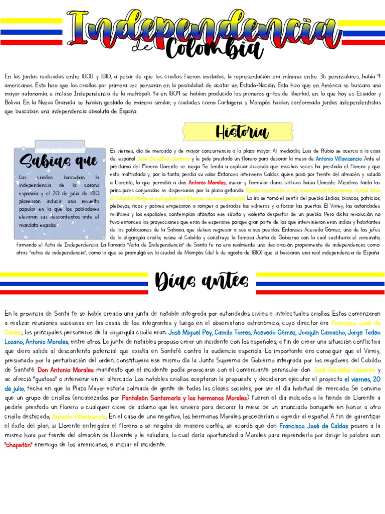 Independencia de Colombia | PDF | América del Sur