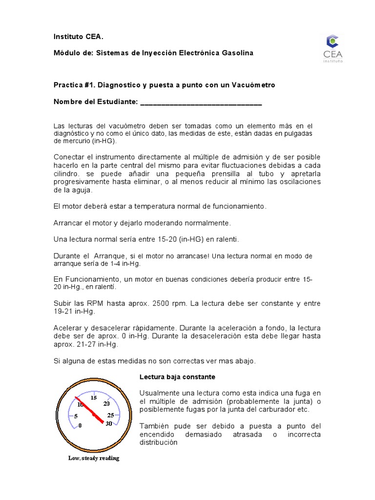 CEA, Sistemas de Inyeccion Electronica Gasolina. 4 Pag | PDF ...