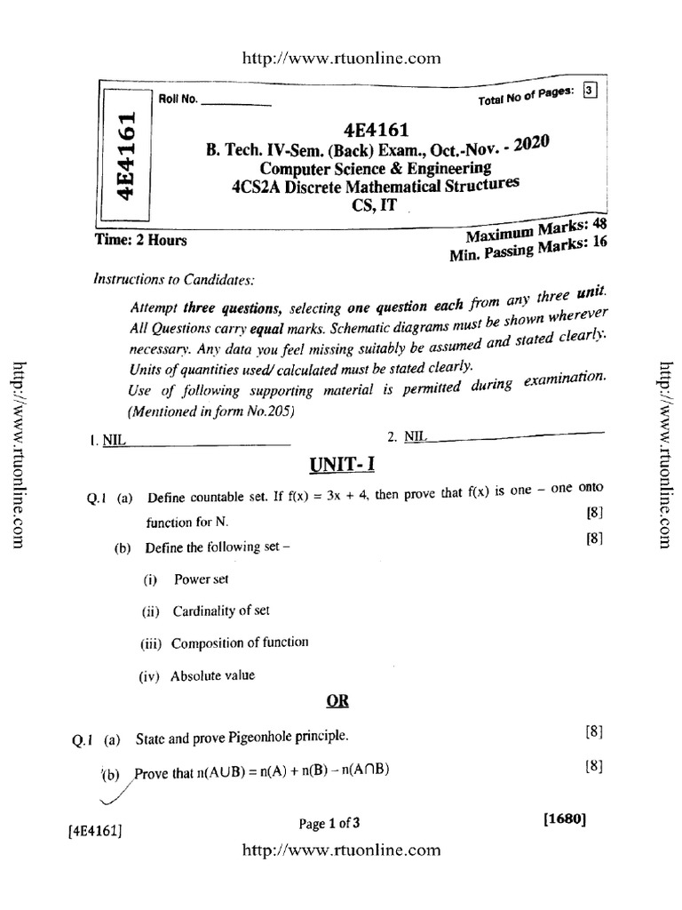 DMS Question Paper 2020 | PDF