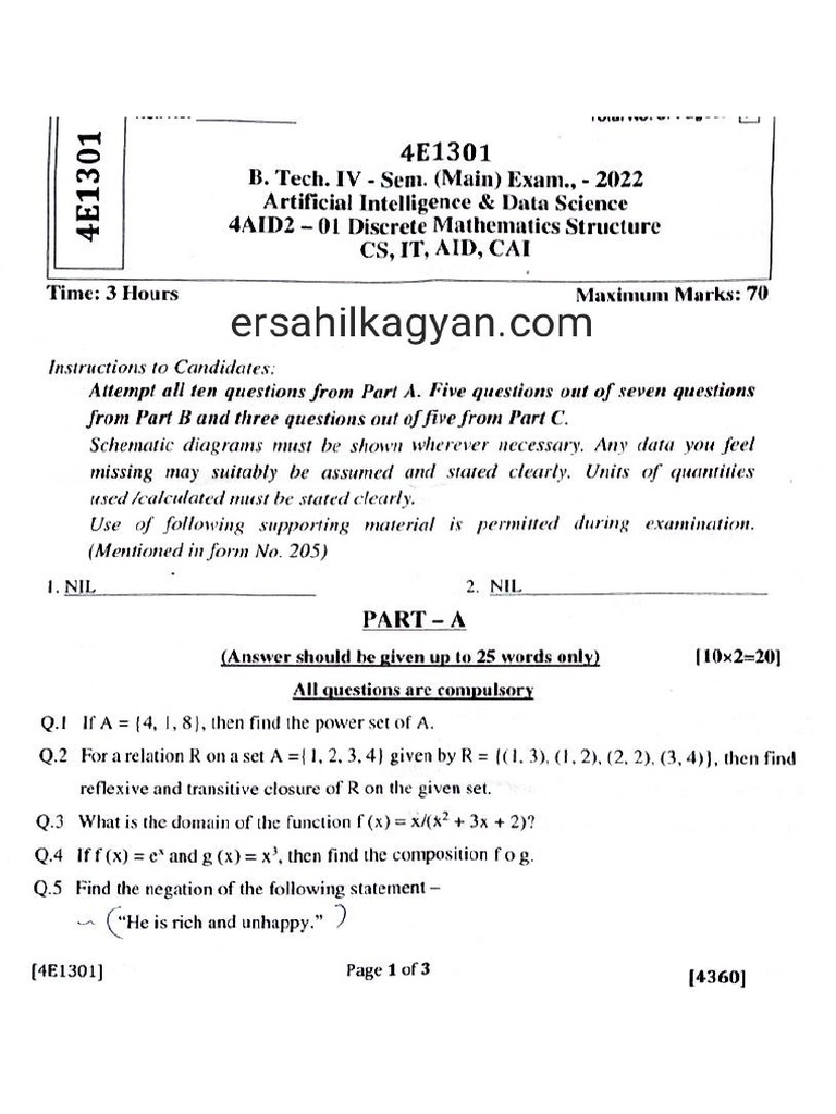 DMS Question Paper 2022 | PDF