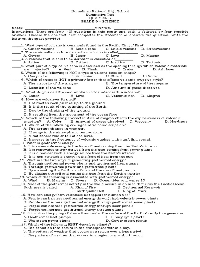 3rd-quarter-summative-pdf-volcano-climate-change