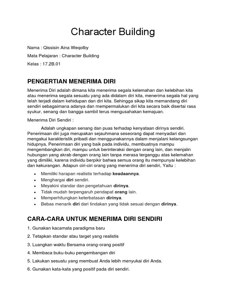 Tugas Character Building 2 | PDF