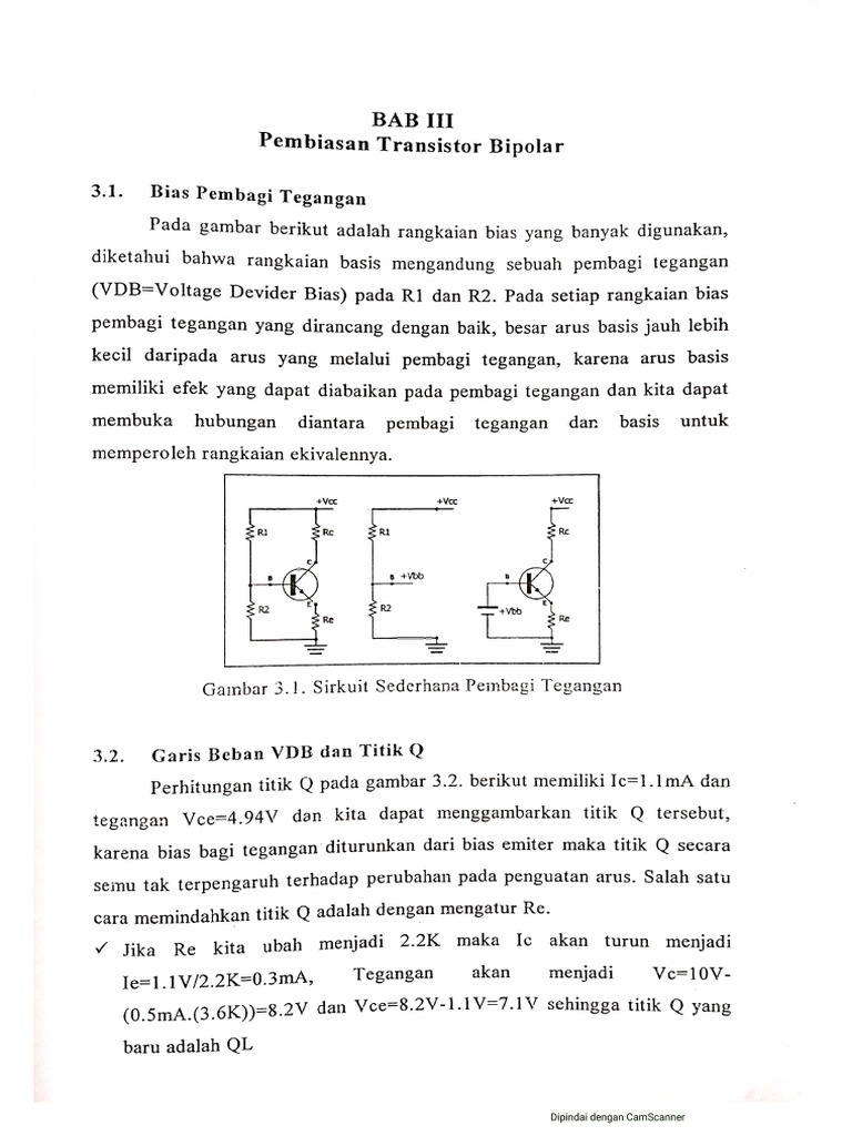 Pembiasan Transistor Bipolar | PDF