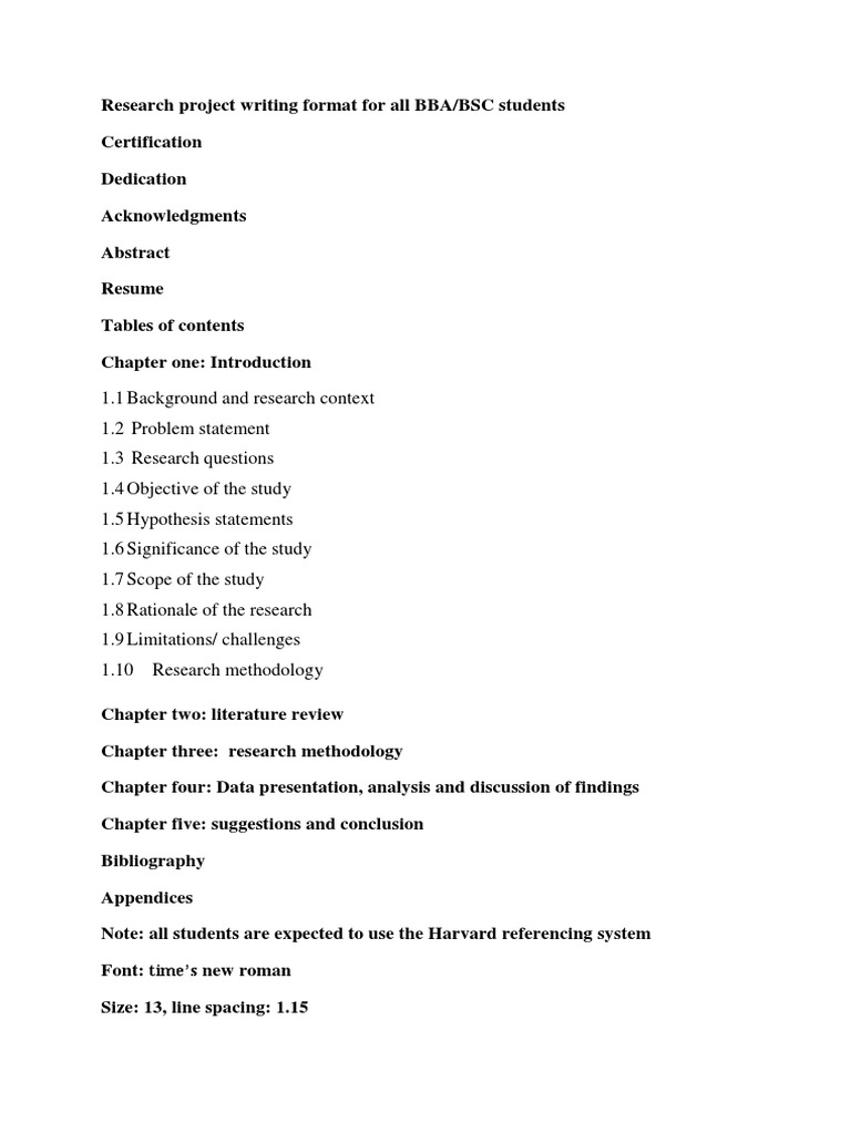Research Format Bsc-1 | PDF