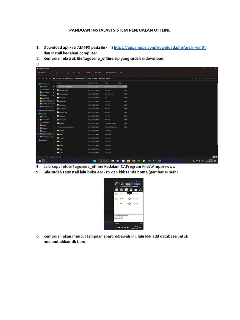 Panduan Instalasi Sistem Penjualan Offline | PDF