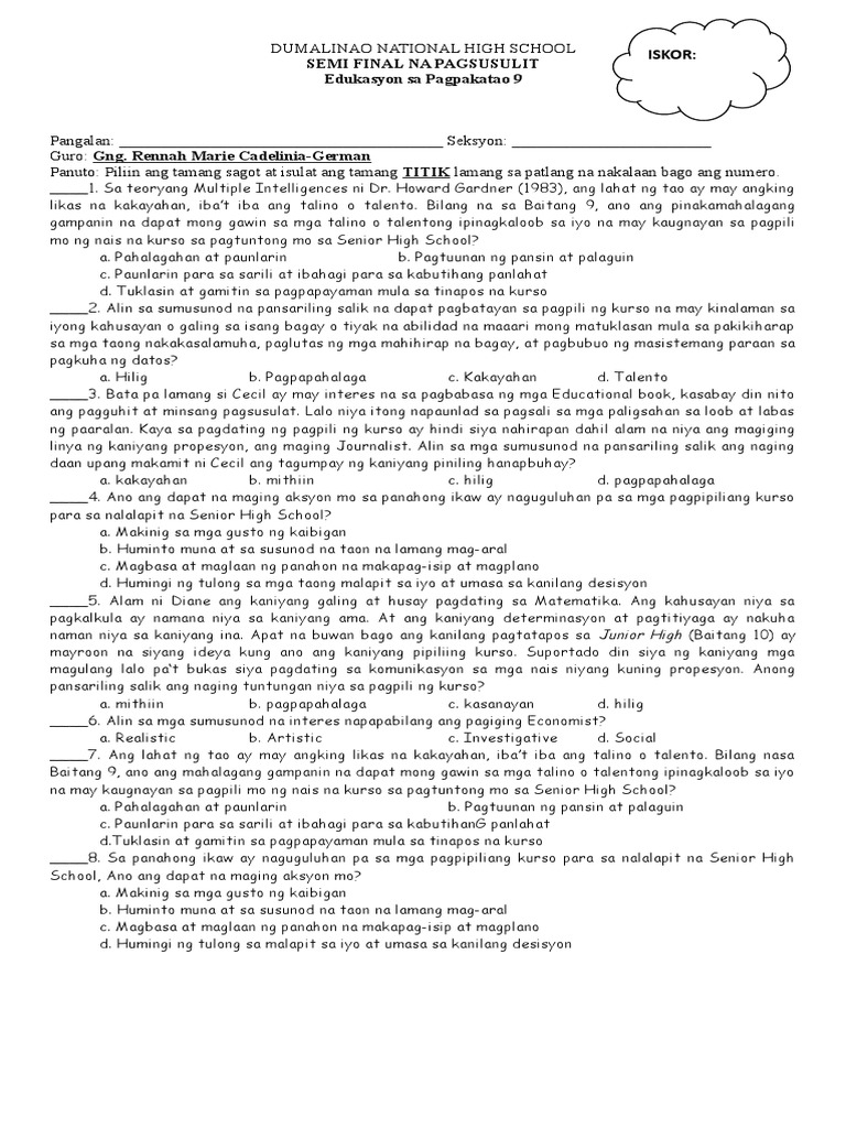 Semi Final Esp | PDF